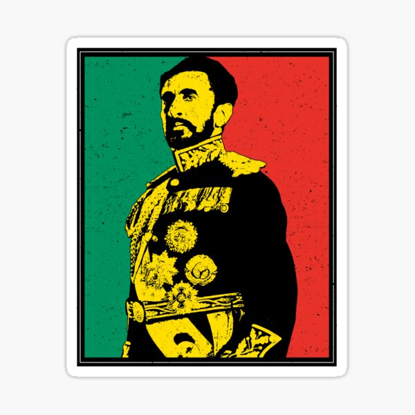 "Selassie King - Rastafari Jah" Sticker for Sale by edyredbubble ...