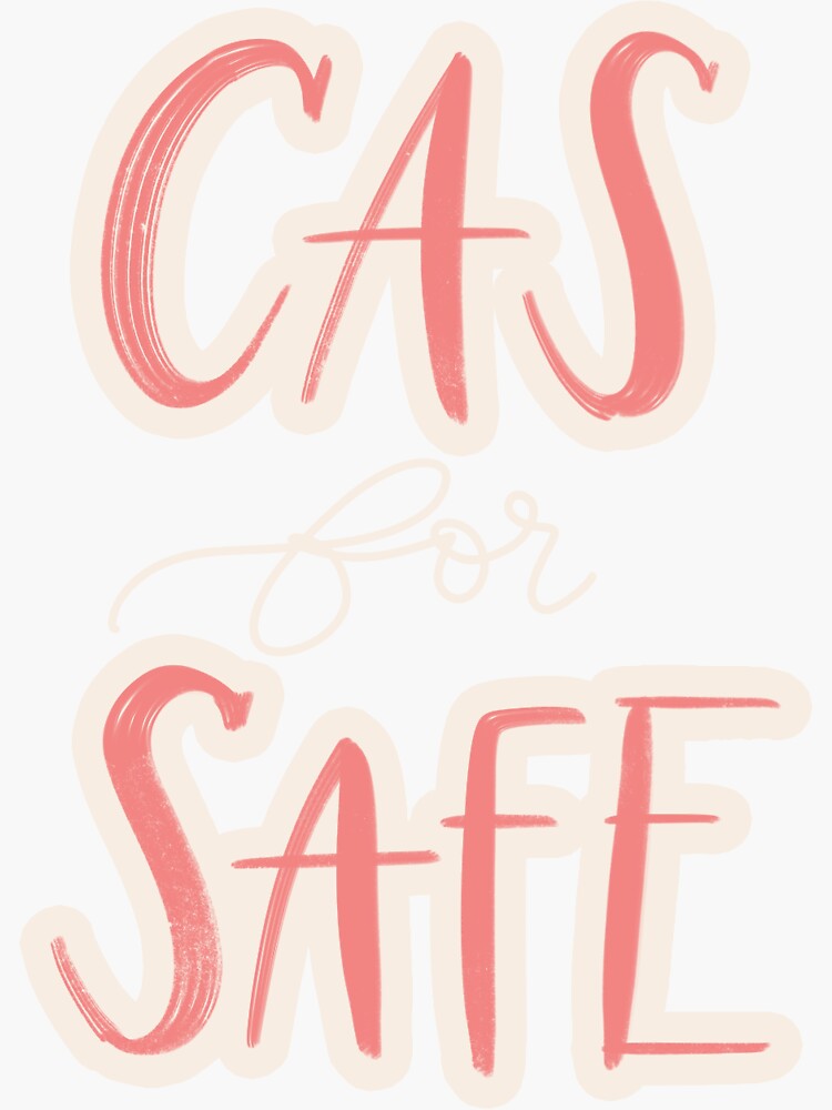 "CAS for SAFE Logo no circle" Sticker for Sale by CAS-for-SAFE | Redbubble