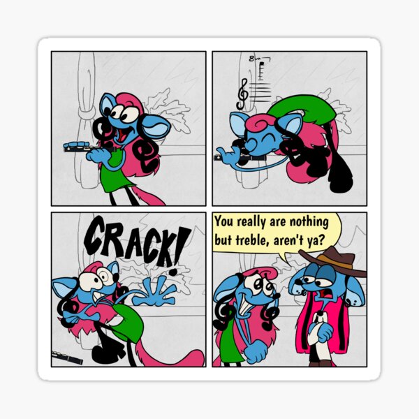 "The Crotchets Big Treble Comic" Sticker by Dulceybot | Redbubble