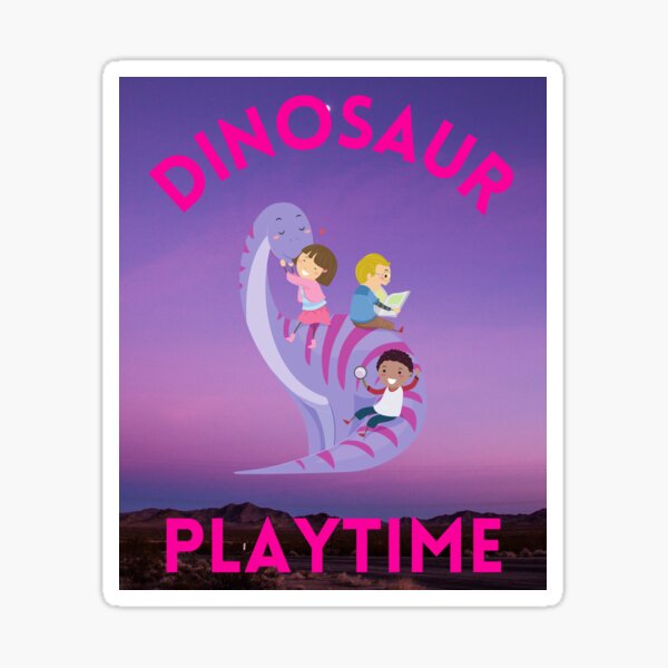 "Dinosaur Playtime " Sticker for Sale by WoodburyLake | Redbubble