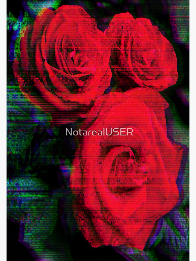 "Glitch Rose" Sticker for Sale by NotarealUSER | Redbubble