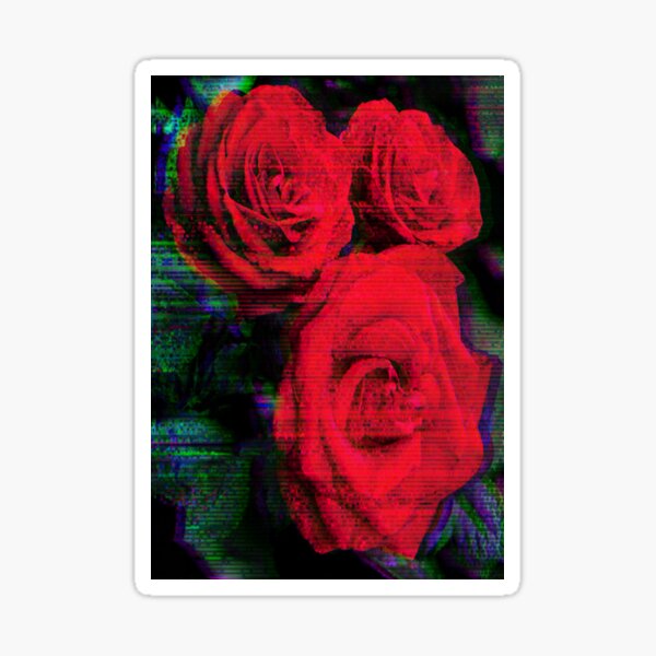 "Glitch Rose" Sticker for Sale by NotarealUSER | Redbubble
