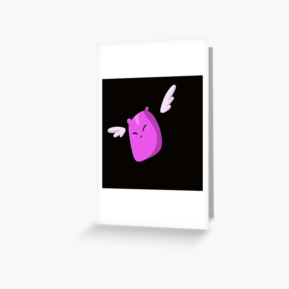 Tarjetas de felicitación «Pequeño oso rosa con alas ilustración de ...