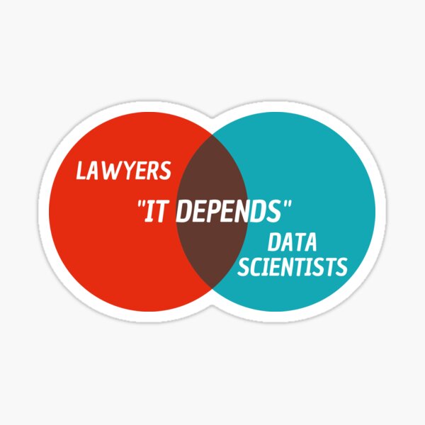 "It Depends" Sticker by bsagredo | Redbubble