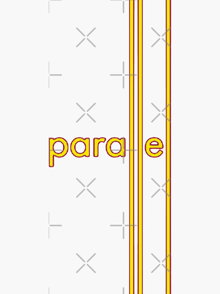 "Parallel Lines text arts of calligraphy and lettering" Sticker for ...