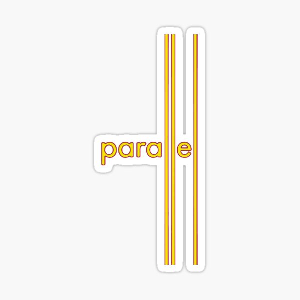 "Parallel Lines text arts of calligraphy and lettering" Sticker for ...