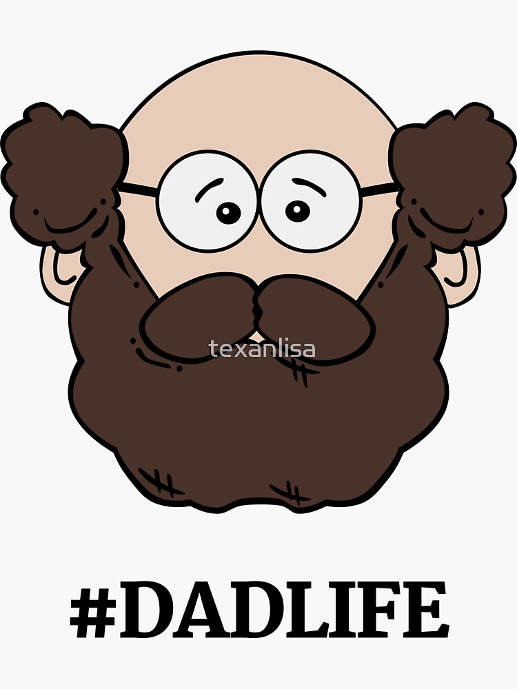 "Bald Dad life" Sticker for Sale by texanlisa | Redbubble
