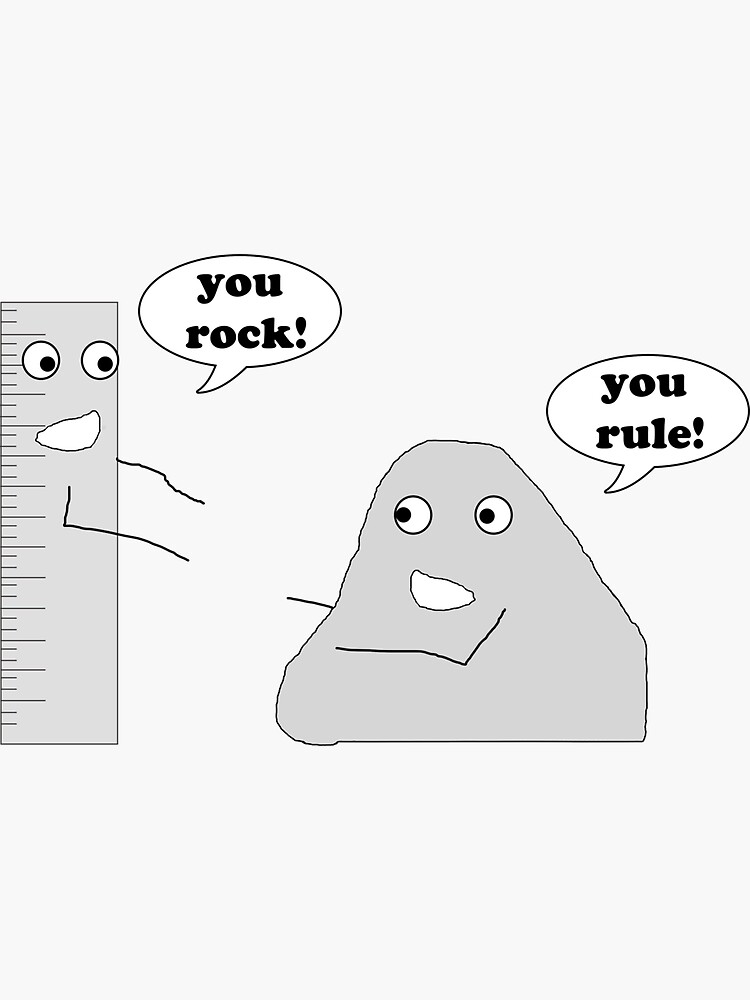 "You Rock You Rule" Sticker for Sale by MrDW88 | Redbubble