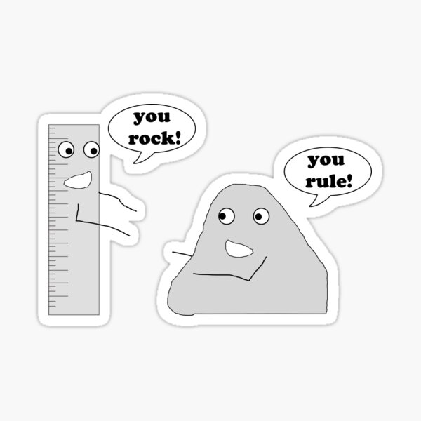 "You Rock You Rule" Sticker for Sale by MrDW88 | Redbubble