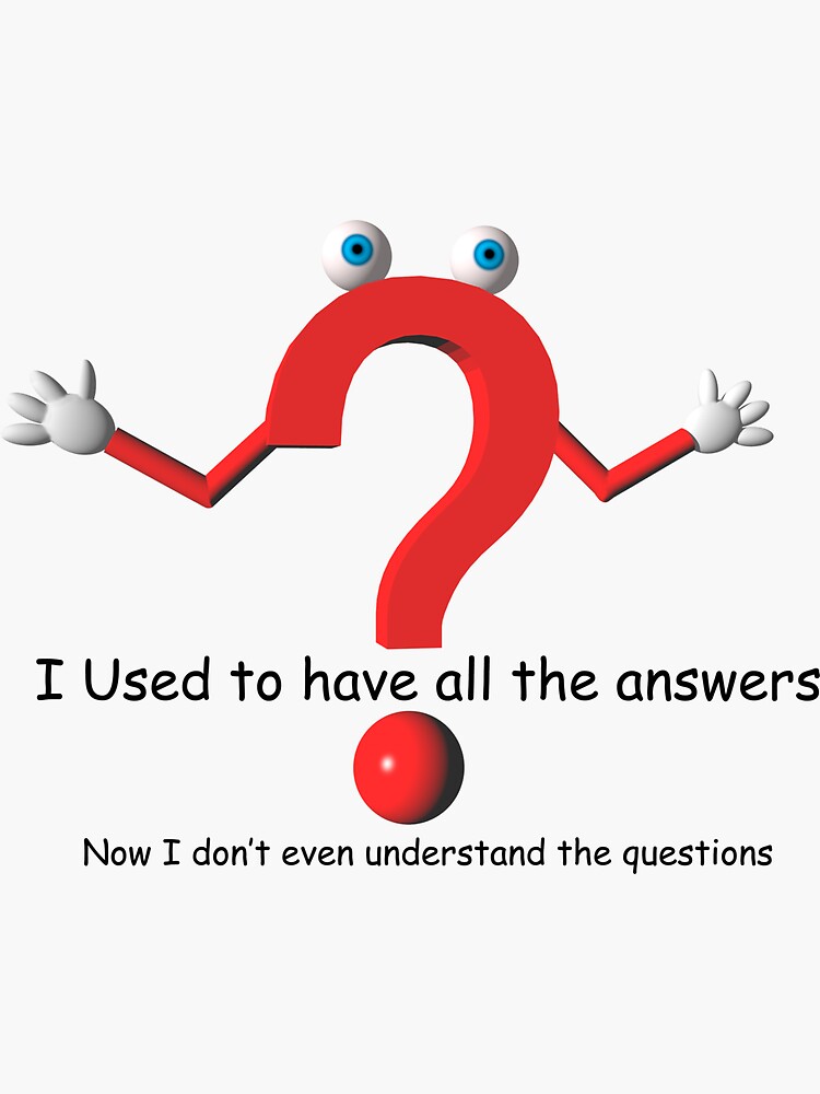 "Question Mark Humor" Sticker for Sale by fotokatt | Redbubble