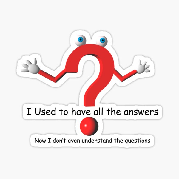 "Question Mark Humor" Sticker for Sale by fotokatt | Redbubble
