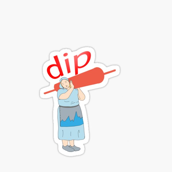 "Buy the dip" Sticker by Mingle101 | Redbubble