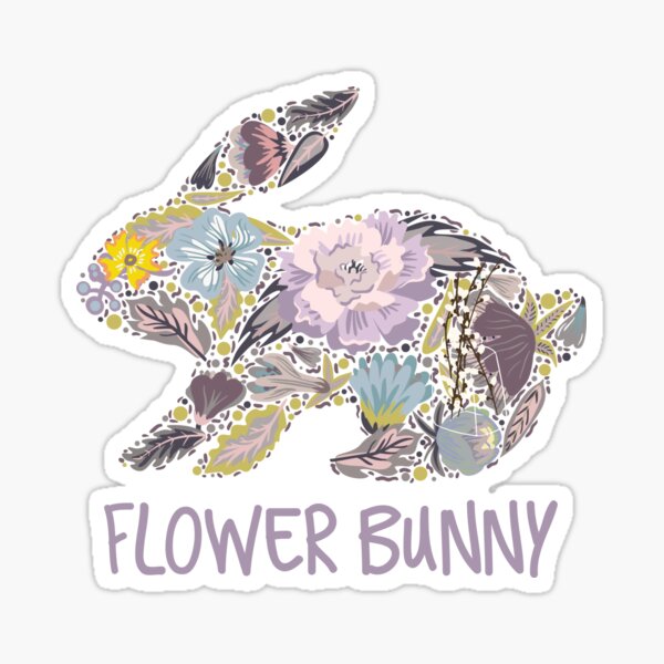 "Dream Flower Bunny | Hey Ur Cute | Floral Rabbit | Summer Bunnies ...