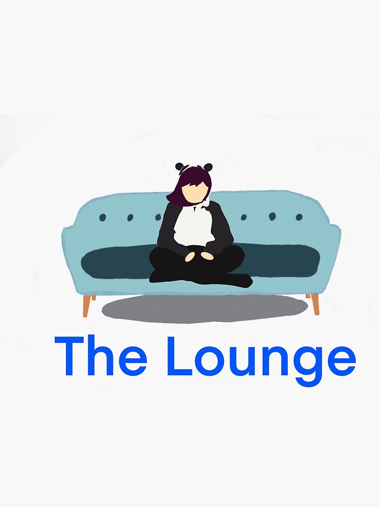 "The Lounge: Couch and Words " Sticker for Sale by LMRSTheLounge ...