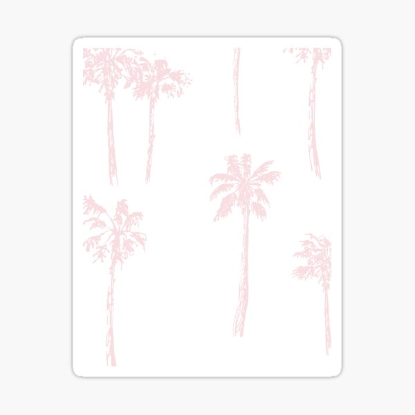 "Pink Palm Trees" Sticker for Sale by cupcakegraphics | Redbubble