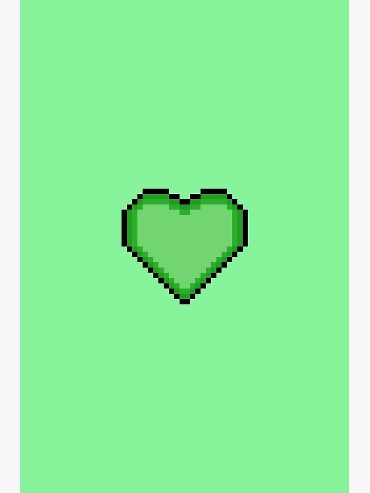 "Green Heart Pixel Art Icon" Art Print by dylanxh | Redbubble
