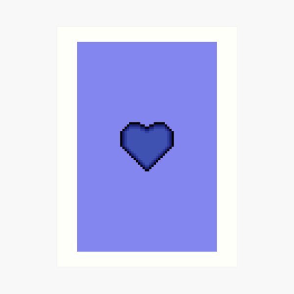"Blue Heart Pixel Art Icon" Art Print for Sale by dylanxh | Redbubble
