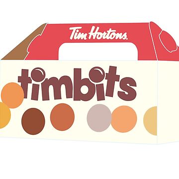 "Timbits Box" Sticker for Sale by taraelliott | Redbubble