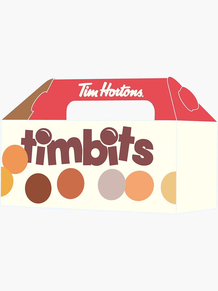 "Timbits Box" Sticker for Sale by taraelliott | Redbubble