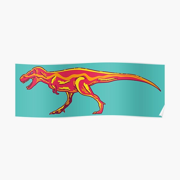 "Stylised T-Rex" Poster by lunarmilkbun | Redbubble