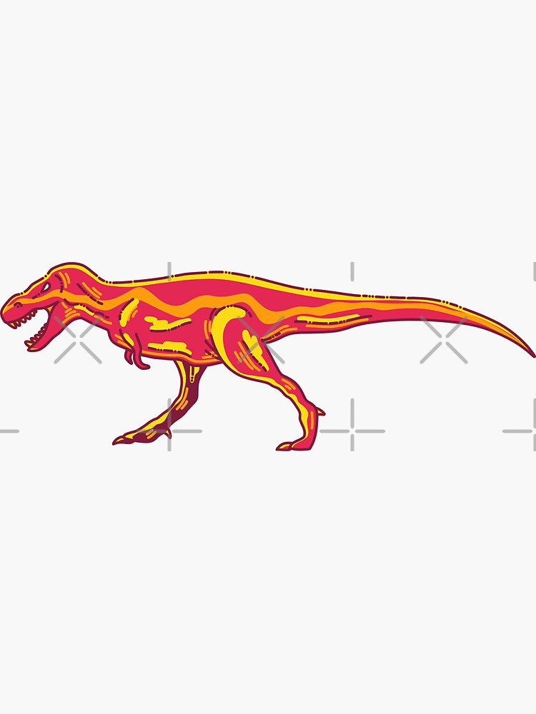 "Stylised T-Rex" Sticker for Sale by lunarmilkbun | Redbubble