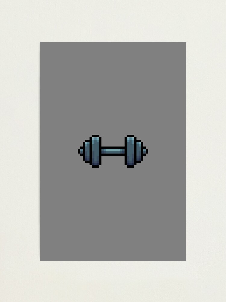 "Barbell Workout Pixel Art Icon" Photographic Print by dylanxh | Redbubble