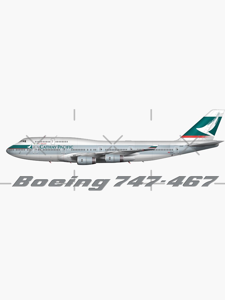 " Pacific 747-400 Swoosh Livery Design" Sticker for Sale by Number3art ...