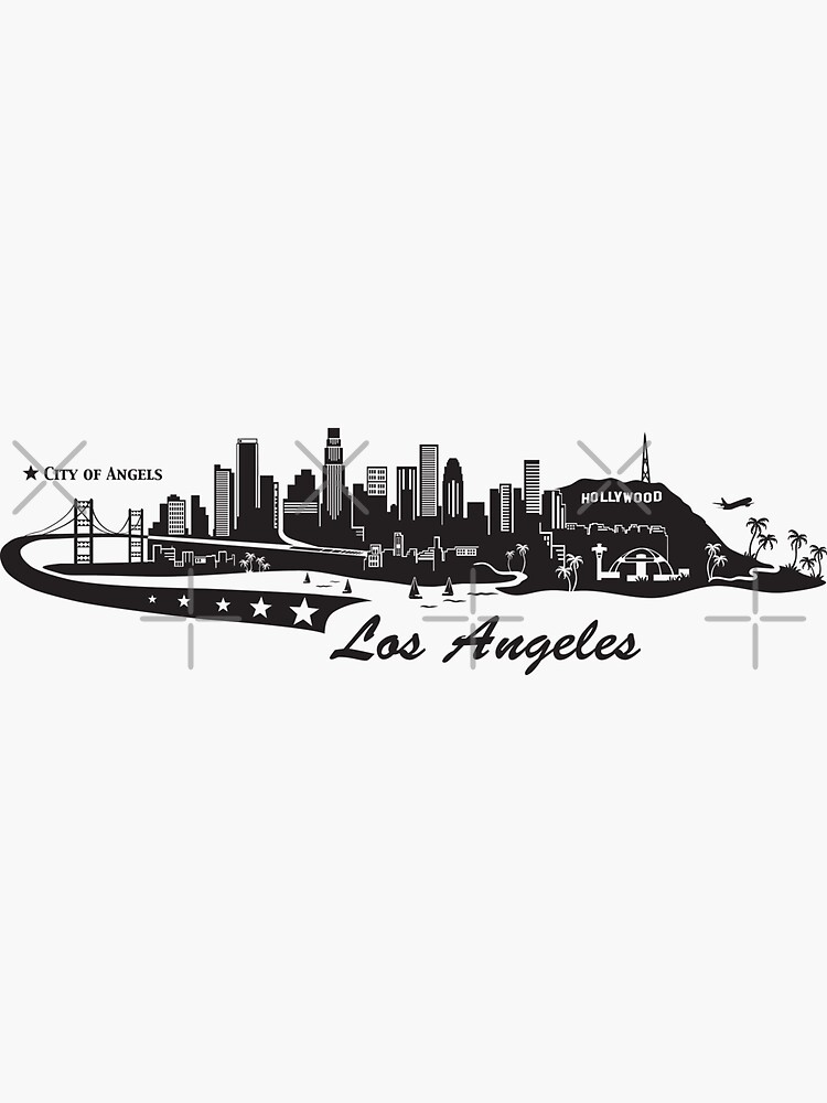 "Los Angeles L.A - City of Angels" Sticker by florencia7710 | Redbubble