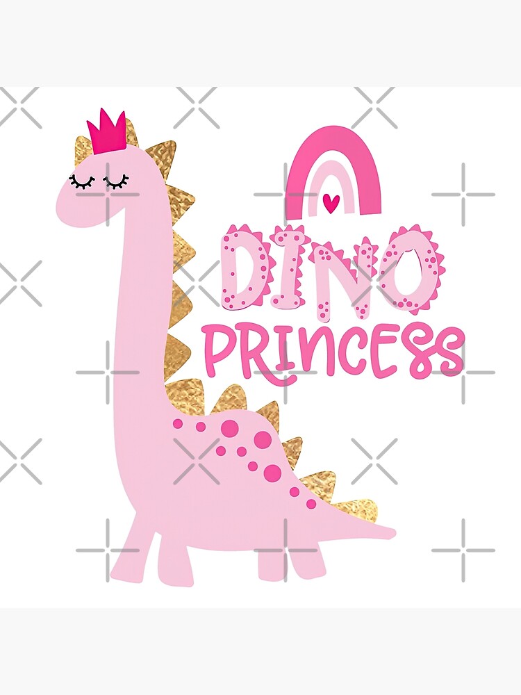 "Dino Princess, Cute Dino Princess" Art Board Print for Sale by graphic ...