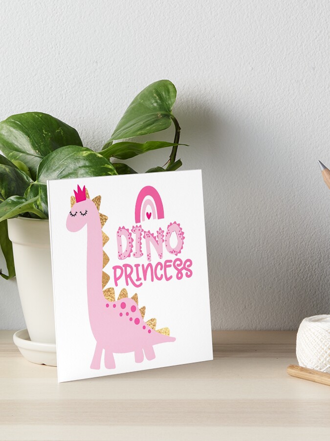 "Dino Princess, Cute Dino Princess" Art Board Print for Sale by graphic ...