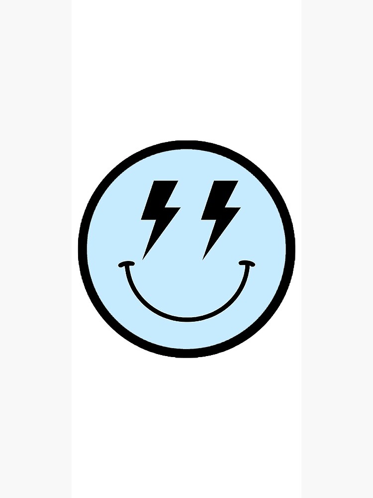 "Blue Lightning Bolt Smiley Face" Photographic Print by kboone564 ...