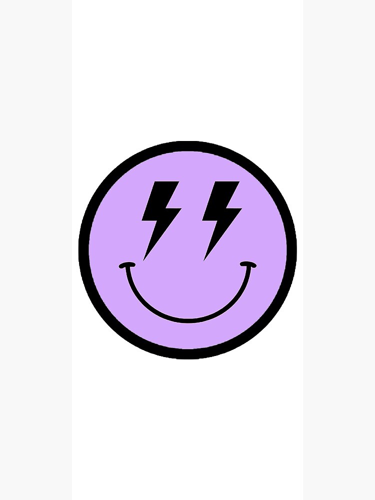 "Purple Lightning Bolt Smiley Face" Art Print by kboone564 | Redbubble