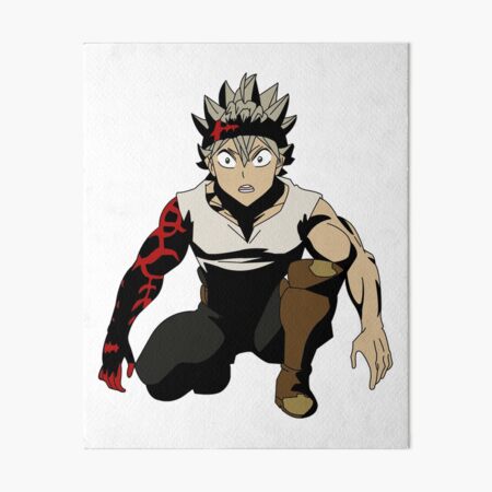 "Black Clover Asta Shocked Cool Sticker" Art Board Print by ...