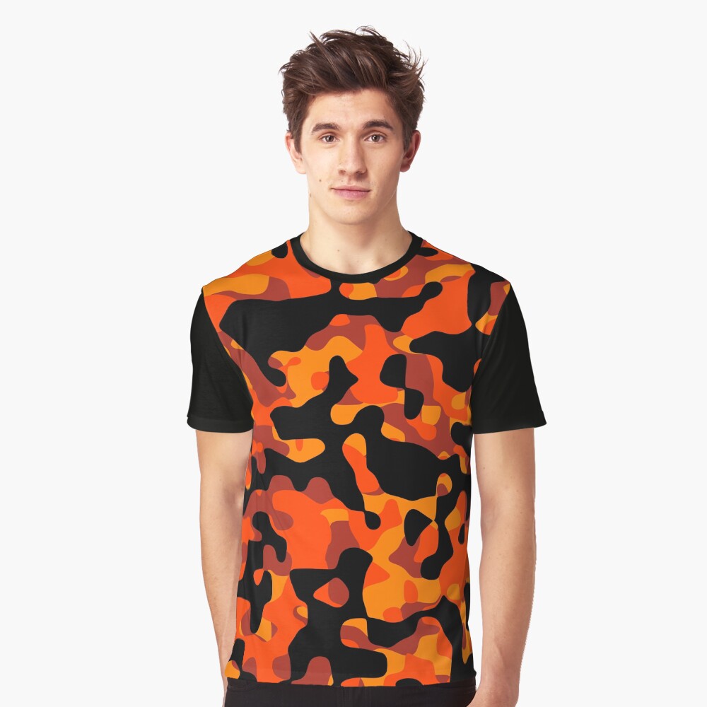 "Orange Camouflage" T-shirt for Sale by kayve | Redbubble | desert ...