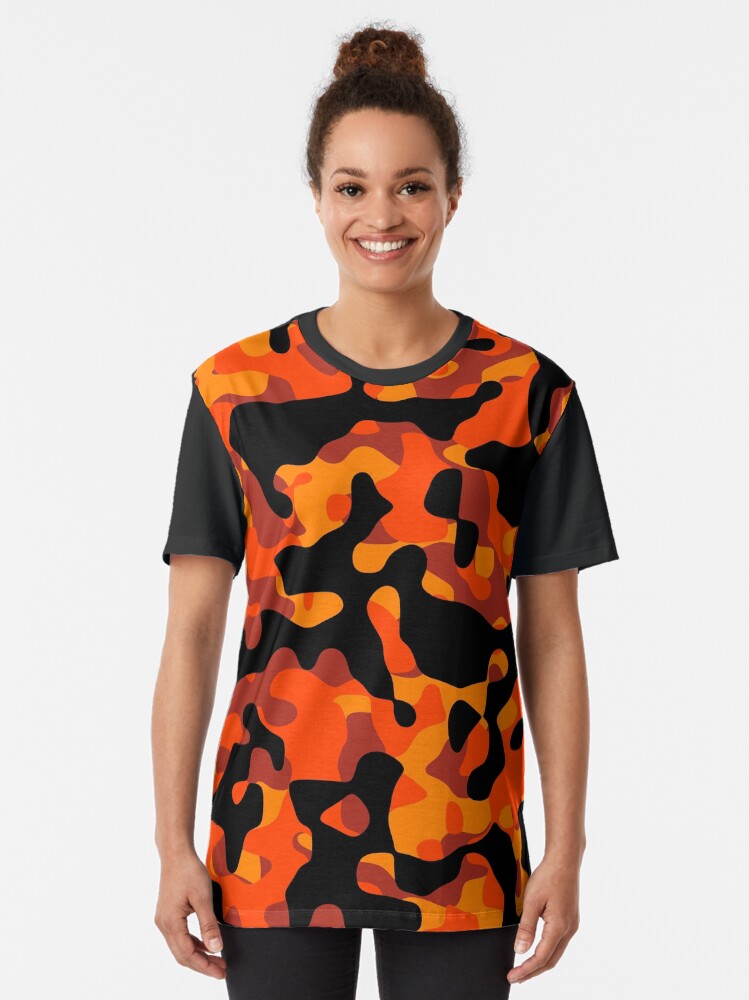 "Orange Camouflage" T-shirt for Sale by kayve | Redbubble | desert ...
