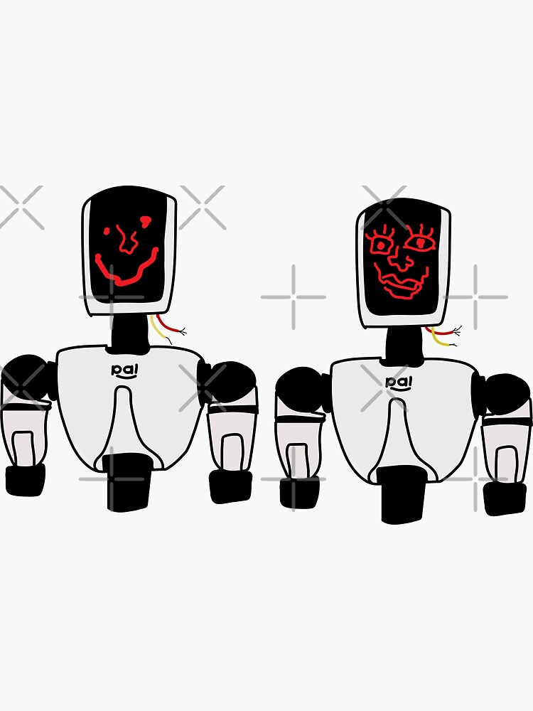 "Eric and Deborahbot 5000" Sticker for Sale by Maeveykinzz | Redbubble
