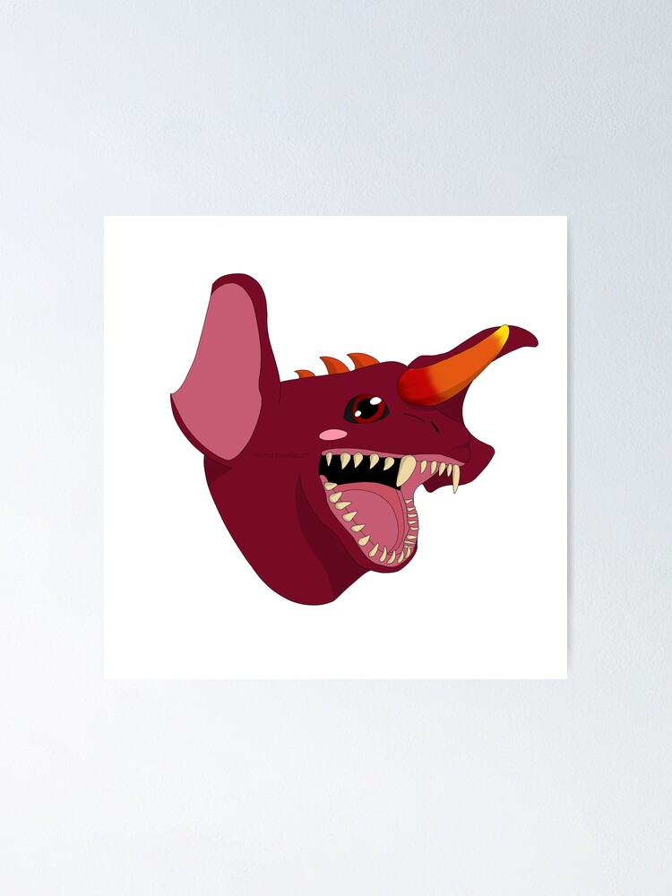 "Cute Baragon" Poster for Sale by Helena-Ks-Art | Redbubble