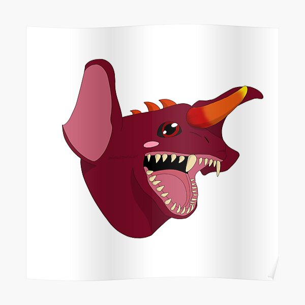 "Cute Baragon" Poster for Sale by Helena-Ks-Art | Redbubble