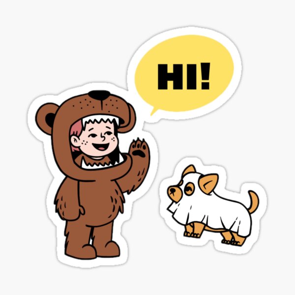 "It's time to say Hi" Sticker for Sale by longleg18 | Redbubble