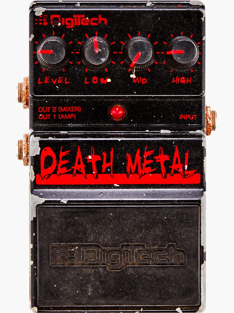 "Digitech Death Metal Guitar Pedal vintage" Sticker for Sale by ...