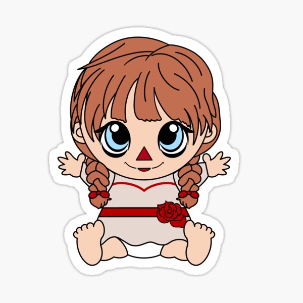 "Baby Annabelle" Sticker for Sale by kimletskreates | Redbubble