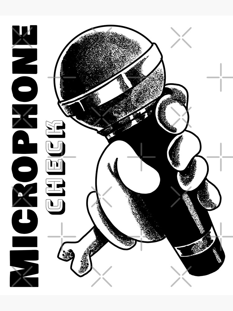 "Microphone Check Hip Hop Mic and hand Design" Art Print for Sale by ...