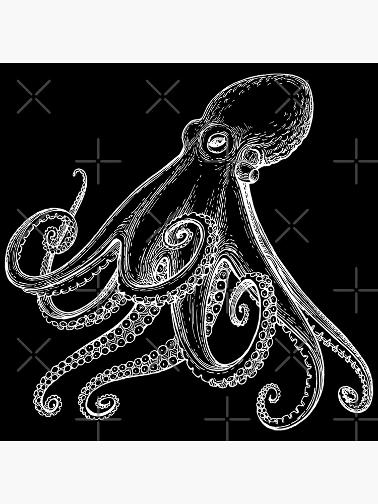 "Angry Octopus" Poster by treasure-crafts | Redbubble