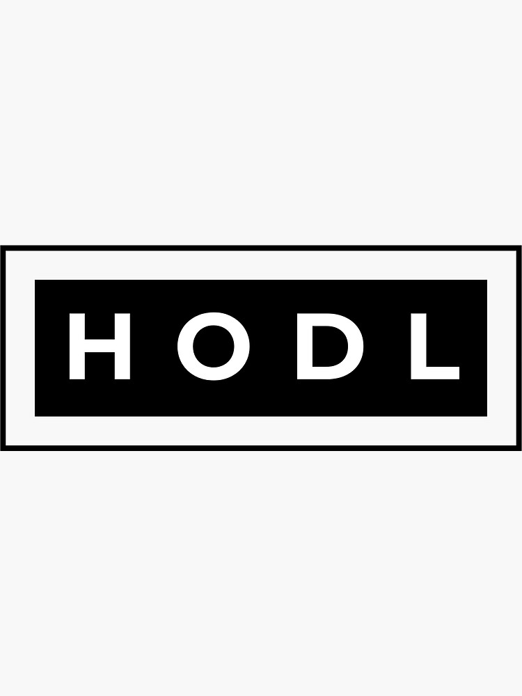 "HODL Cryptocurrency Meme Logo" Sticker for Sale by Ninjakandy | Redbubble
