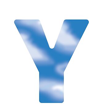 "Alphabet Cloud Sticker Letter Y" Sticker for Sale by SakiOno | Redbubble