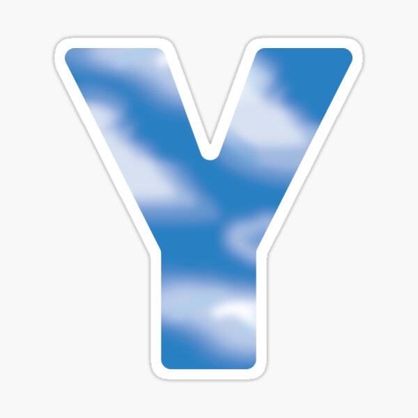 "Alphabet Cloud Sticker Letter Y" Sticker for Sale by SakiOno | Redbubble