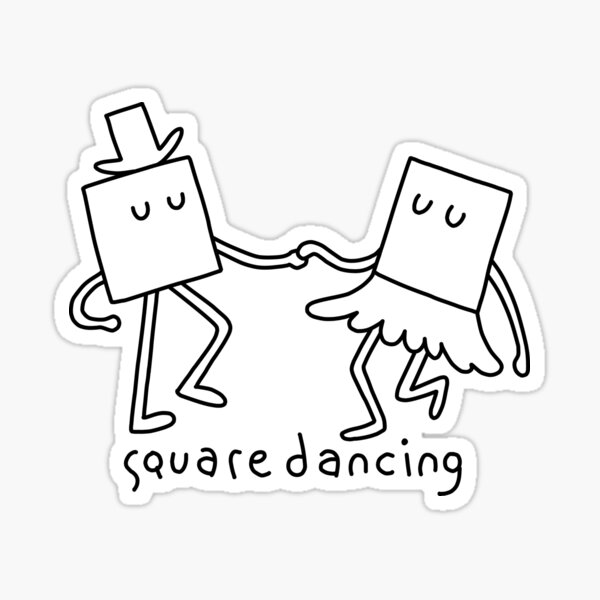 "Dancing Squares -Square Dancing" Sticker for Sale by line-on-line ...