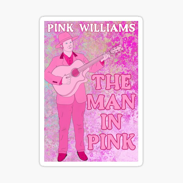 "The Man In Pink Art" Sticker for Sale by PinkWilliams | Redbubble