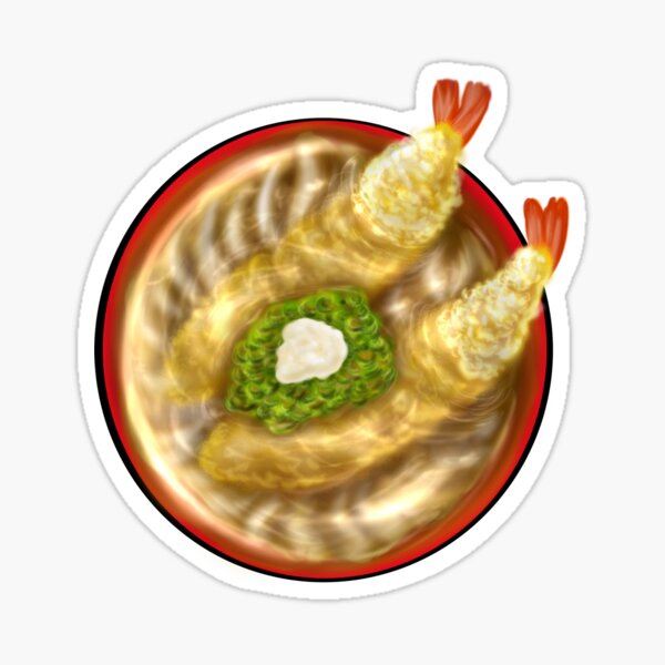 "Tempura Udon" Sticker for Sale by lynearart | Redbubble