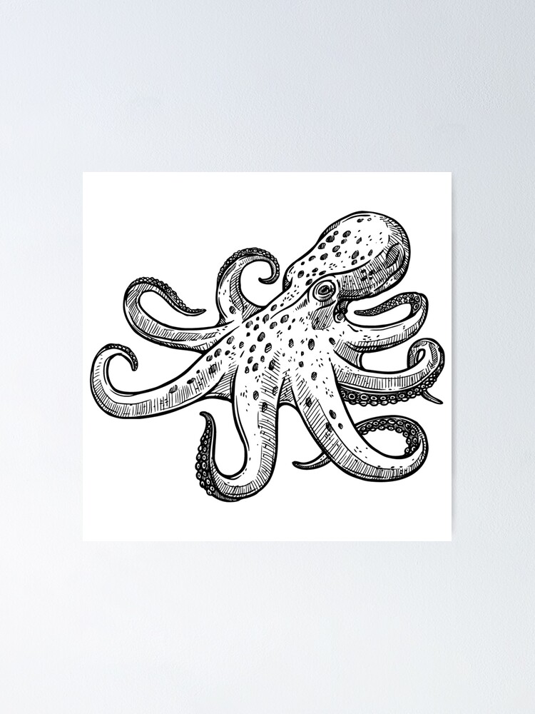 "Strong Octopus" Poster for Sale by treasure-crafts | Redbubble